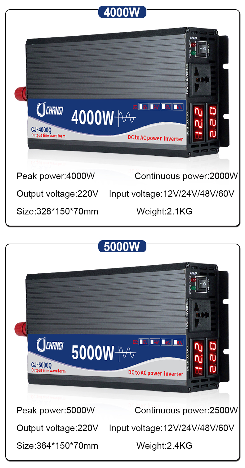 Pure Sine Wave 1600 Watt 0.5kw Inverter Inversor Dc 12 24 Volt To Ac 110 220 230 Volt 1600w ...