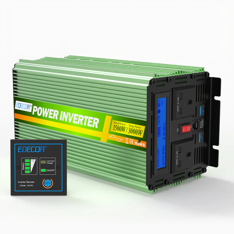 Changi 1500W DC 12V to AC 240V pure sine wave power inverter UK socket