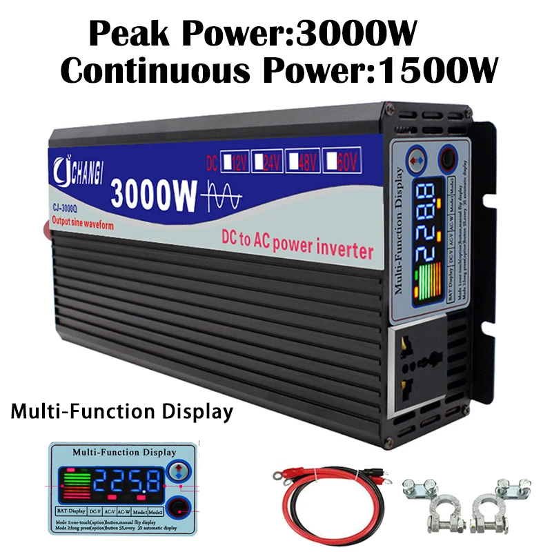 Changi Inverters 3000w Pure Sine Wave Power Inverter Home 12V 24V 48V ...
